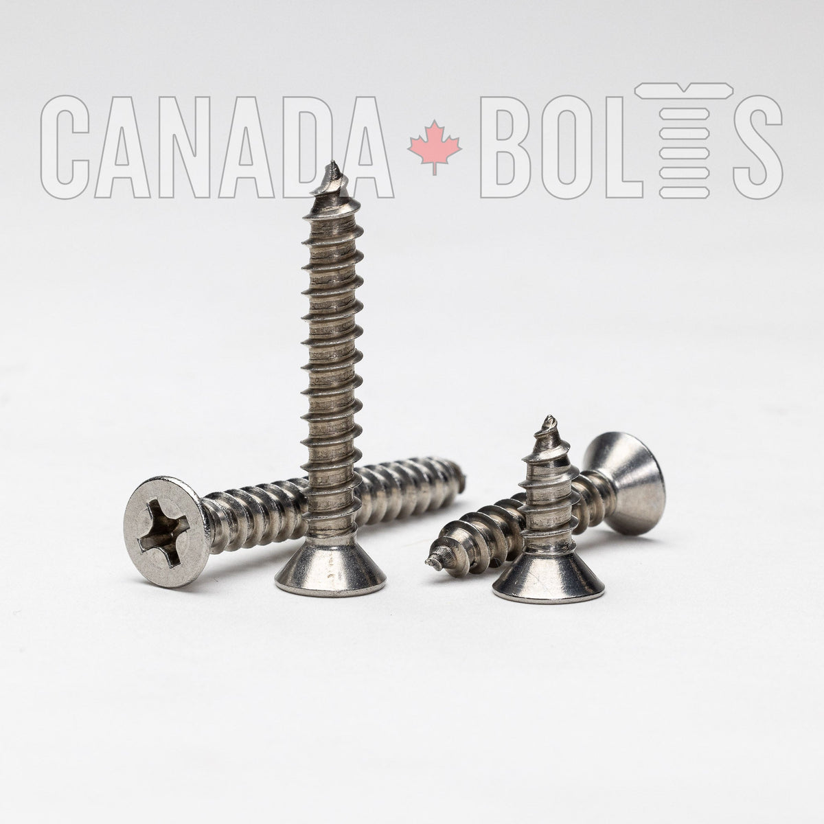 Imperial, Sheet Metal Screws, Phillips Flat Head, Stainless Steel, #14 ...