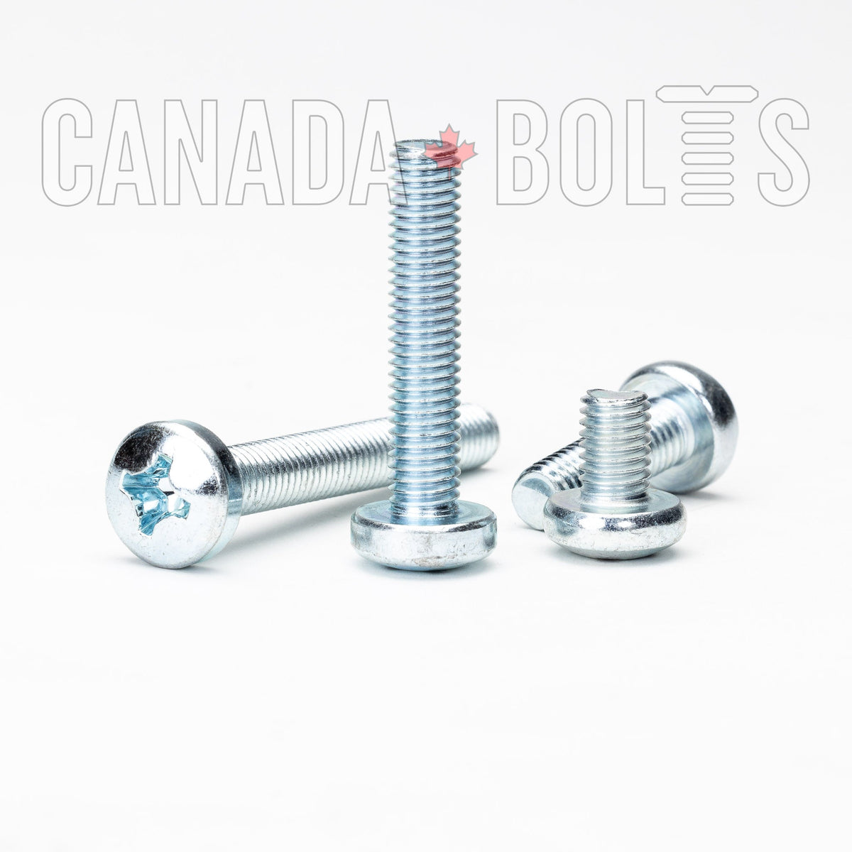 Metric, Machine Screws, Phillips Pan Head, Zinc Plated Steel, M2.5 ...